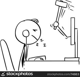 Cartoon stick figure drawing conceptual illustration of man walking and ...