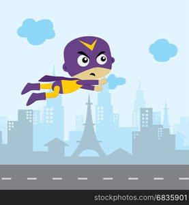 cartoon superhero game asset theme hero vector art. cartoon superhero ...
