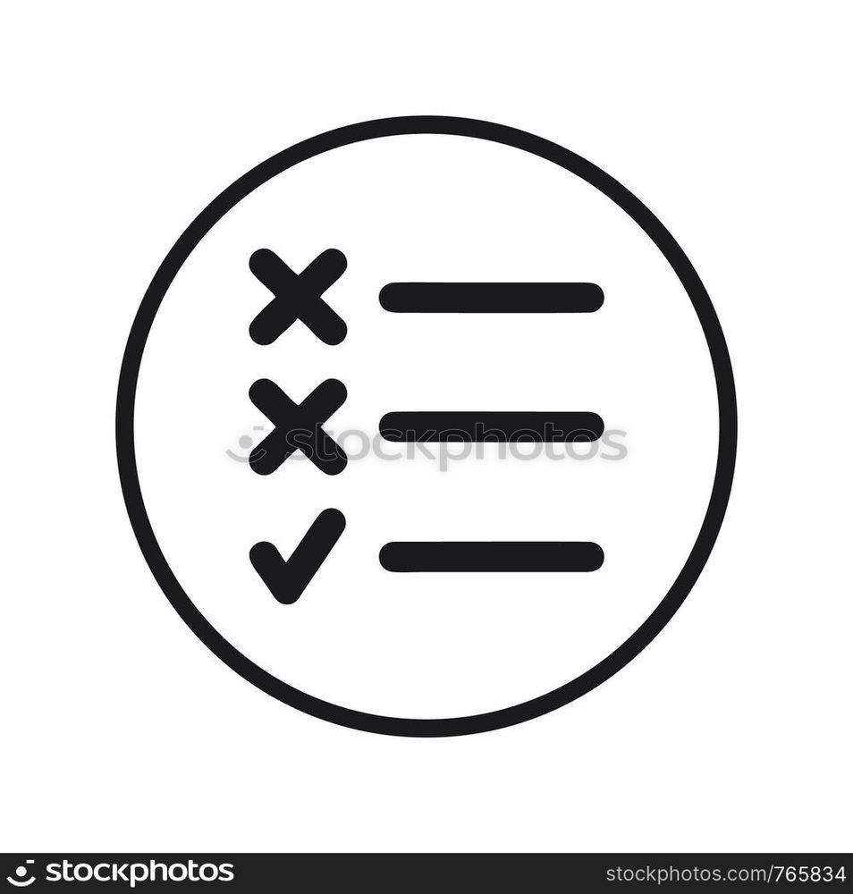 Check list, check mark, Check item, check mark icon vector logo ...