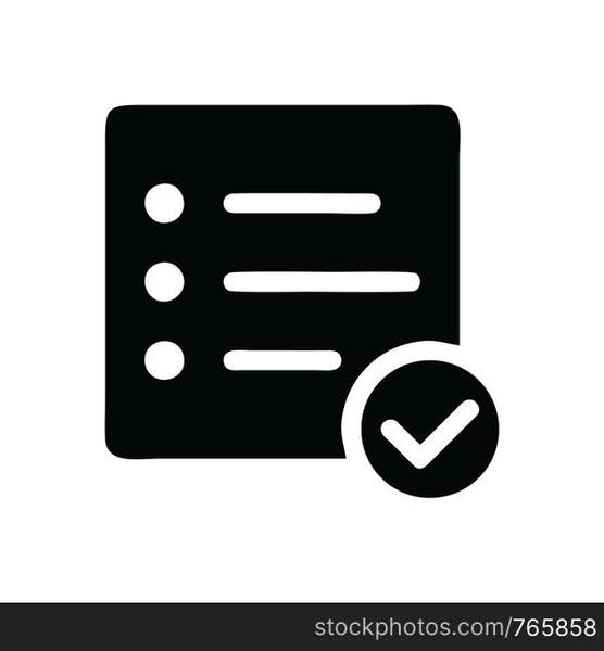 Check list, check mark, Check item, check mark icon vector logo ...