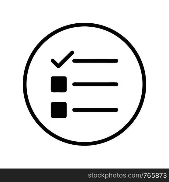 Check list, check mark, Check item, check mark icon vector logo ...
