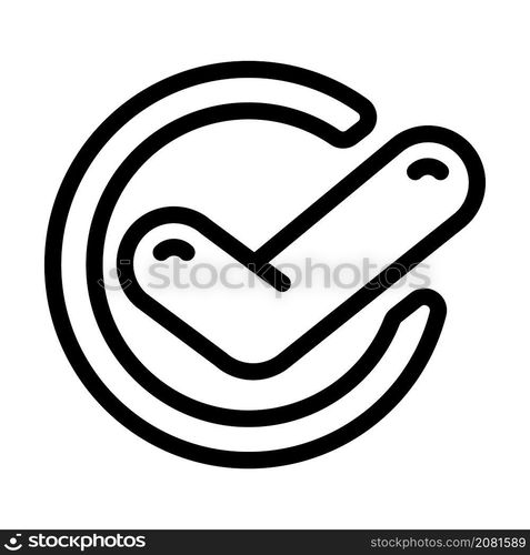 checkmark compliance line icon vector. checkmark compliance sign ...