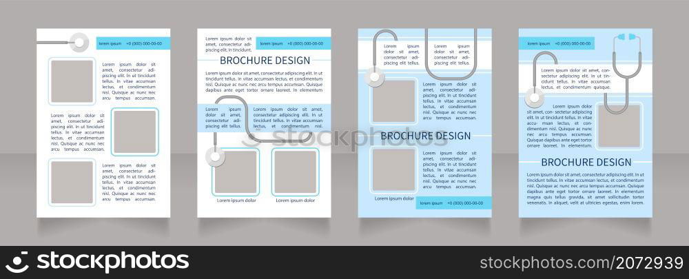 Cholesterol testing importance blank brochure layout design. Vertical ...