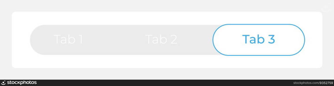 Chosen Third Tab In Menu Bar Ui Element Template Editable Isolated Vector Dashboard Component 