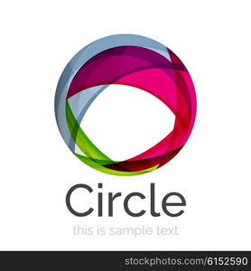 Circle logo. Transparent overlapping swirl shapes. Modern clean ...