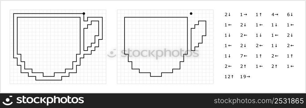 Coffee Cup Graphic Dictation Drawing Icon, Tea Cup Icon Vector Art ...