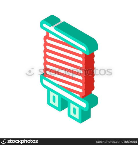 coil electromagnetic isometric icon vector. coil electromagnetic sign ...