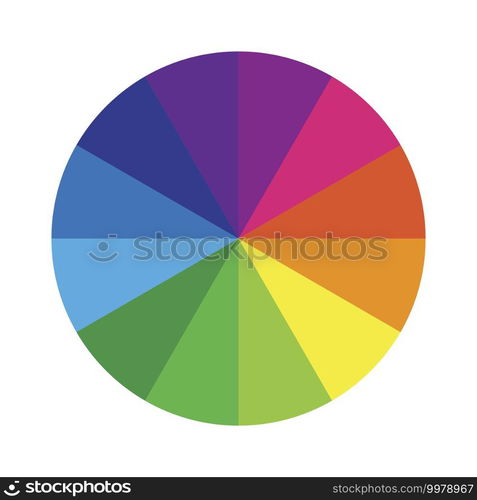 Colored sectors, great design for any purposes. Color chart. Vector ...