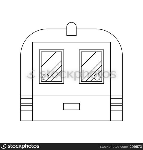 Coloring book for children. Vector illustration. subway train, metro ...