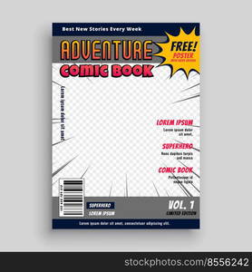stylish comic book cover page design template — Stockphotos.com