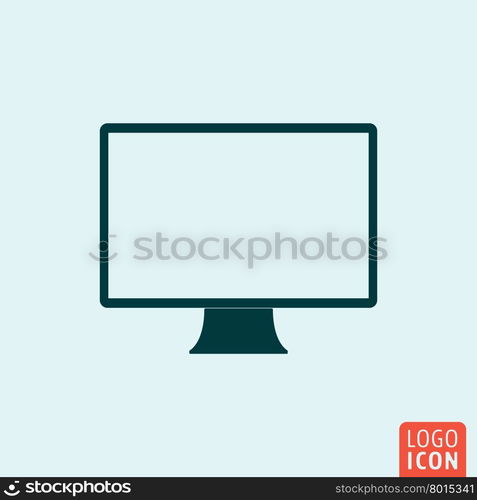 Computer display monitor. Computer display icon. Computer display logo ...