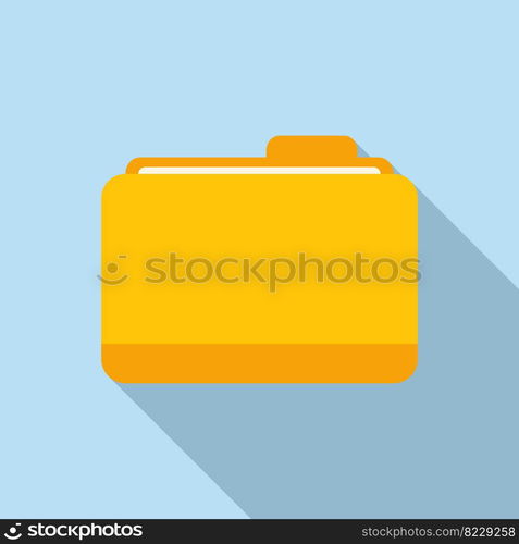 Computer folder icon flat vector. Button interface. Web design. Computer folder icon flat vector ...