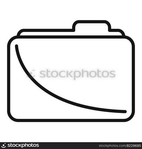 Computer folder icon outline vector. Button interface. Web design. Computer folder icon outline ...
