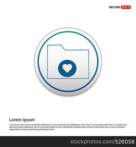 Computer Folder Icon - white circle button — Stockphotos.com