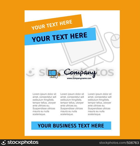 Computer Title Page Design for Company profile ,annual report ...