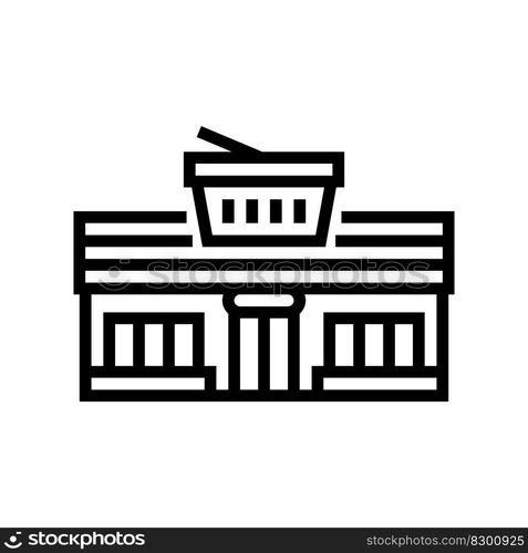 convenience store line icon vector. convenience store sign. isolated ...