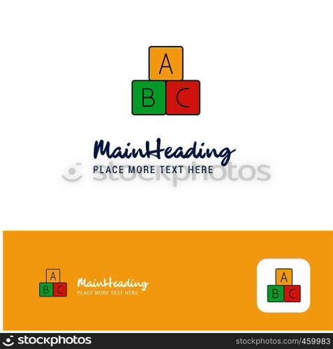 Creative Alphabets blocks Logo Design. Flat color Logo place for ...