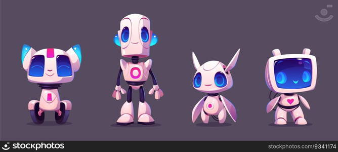Cute Ai Robot Level Evolution Vector Tech Character Technology Upgrade For Electronic