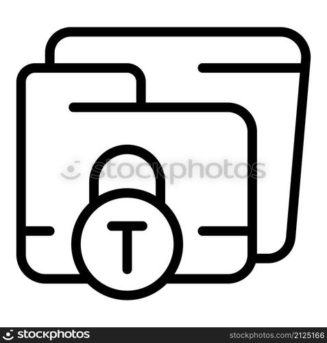 Data folder icon outline vector. Cyber key. System lock. Data folder ... Data folder icon outline vector. Cyber key. System lock. Data folder ...