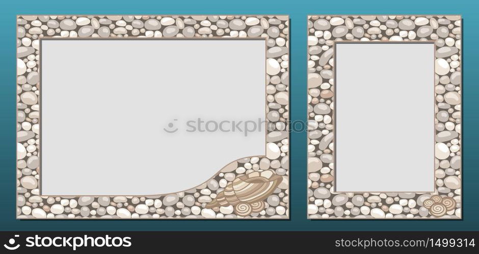 Decorative photo frames template, vector set. Frame border design with ...
