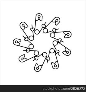 Diaper Pin Icon, Loincloth, Nappy, Safety Pin, Spring Mechanism, Clasp ...