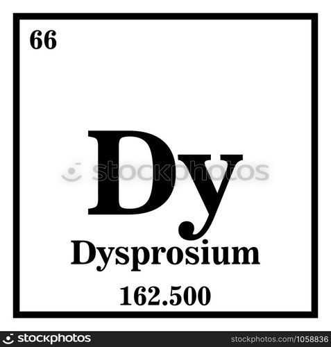 Dysprosium Periodic Table of the Elements Vector illustration eps 10 ...