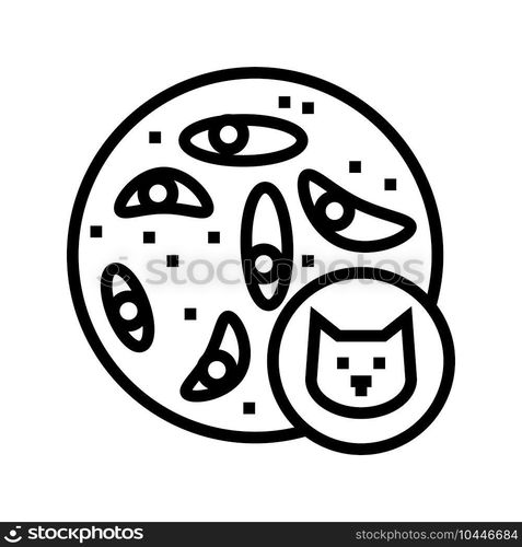 epithelial tissue line icon vector. epithelial tissue sign. isolated ...