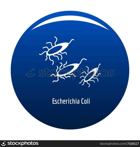 Escherichia Coli icon vector blue circle isolated on white background ...
