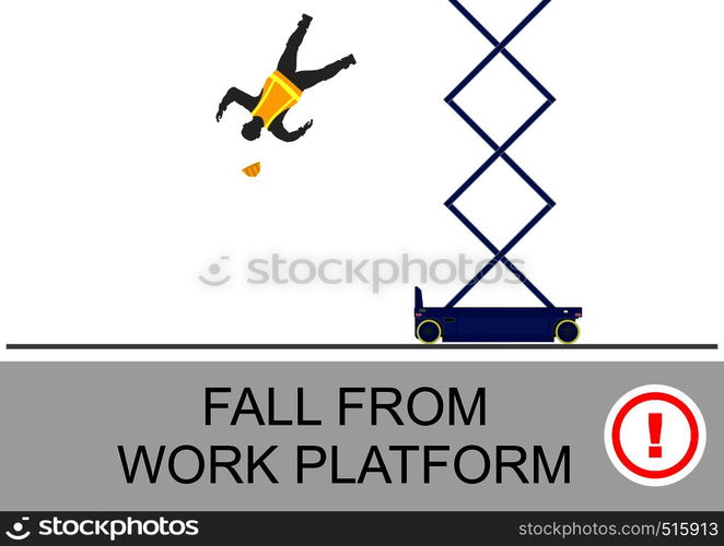 Fall from work platform. Scissor lift and elevated work platform safety ...