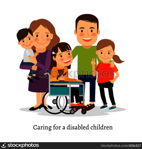 Family with special needs children, family with handicapped children ...