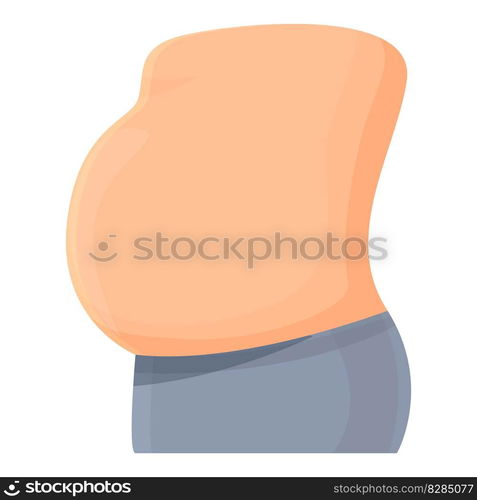 Fat belly icon cartoon vector. Body health. Figure care. Fat belly icon ...