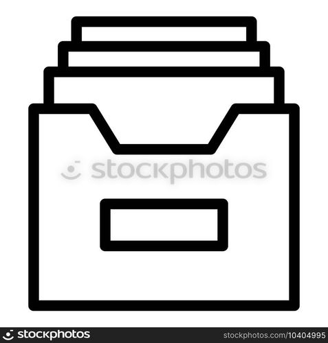 File folder icon outline vector. Portfolio document. Computer paper ...