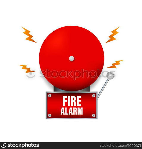 Fire alarm system. Fire equipment. Vector stock illustration. Fire alarm system. Fire equipment ...