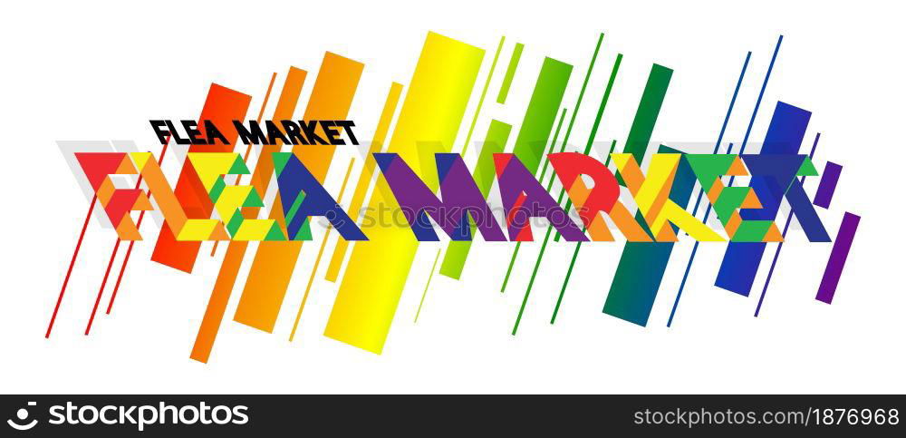 Flea Market, Vector logo. Quotes and phrases for cards, banners ...