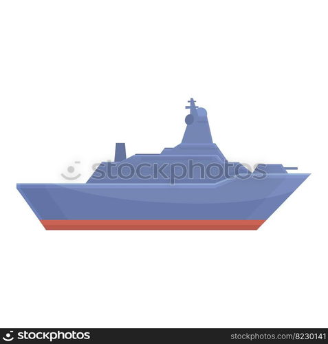 Fleet warship icon cartoon vector. Military ship. War boat. Fleet ...