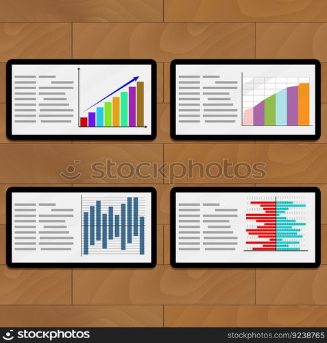 Flowchart and diagram, vector analytics information illustration ...