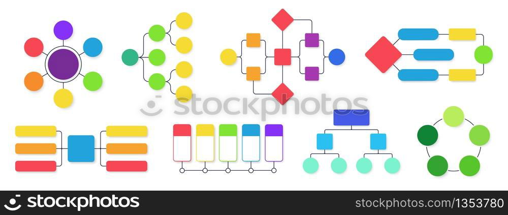 Flowchart diagram. Workflow flow charts, business structural ...