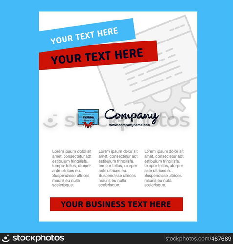 Folder setting Title Page Design for Company profile ,annual report ...