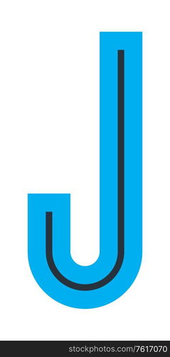Font for your design, alphabet in simple style. Vector letter J. Font ...