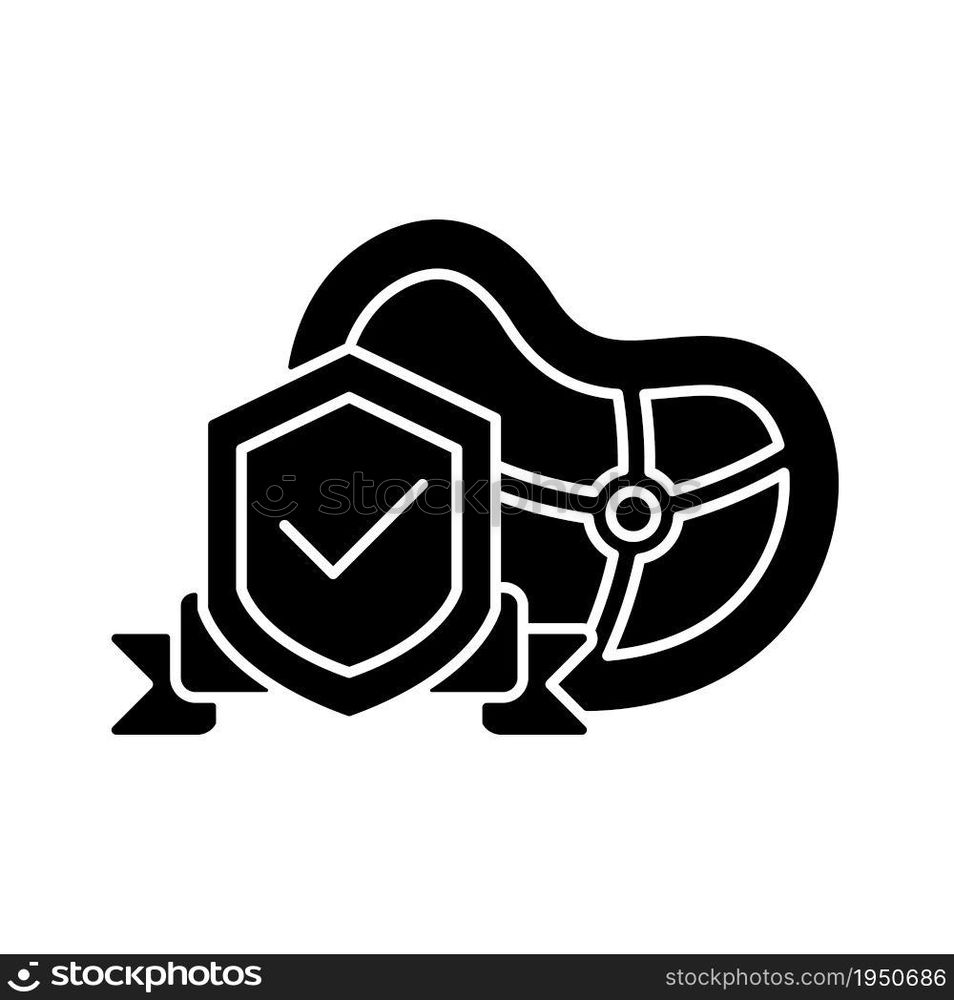 Food safety black glyph icon. Food hygiene. Foodborne illness ...