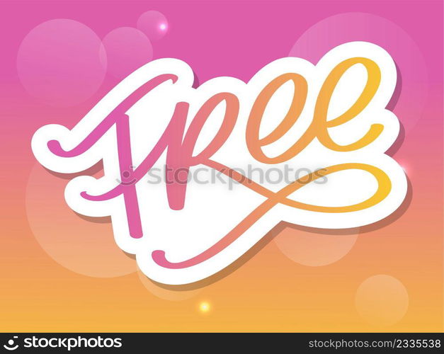 Free hand written lettering. Vector calligraphy. Free hand written ...