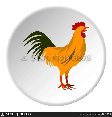 Gallic rooster, the symbol of France icon in flat circle isolated ...