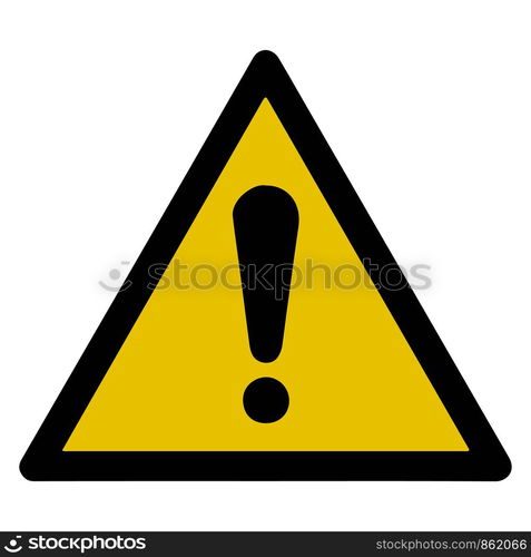 General Hazard Symbol Sign. Warning sign illustration. Triangle warning ...