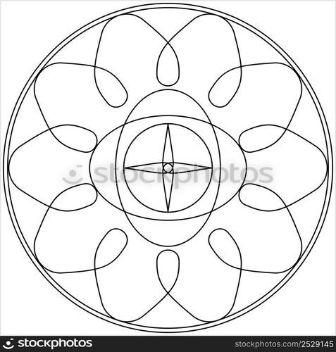 Geometric Coloring Page, Geometric Shape Outline, Geometry, Activity ...