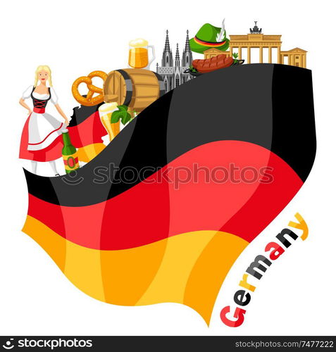 German background design. Germany national traditional symbols and ...
