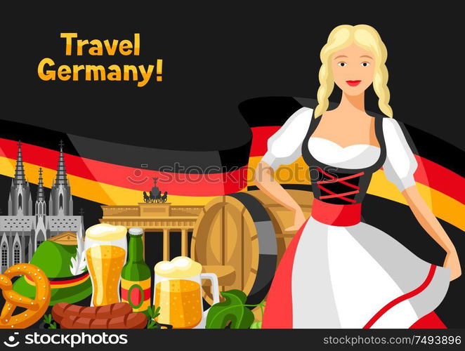 German background design. Germany national traditional symbols and ...