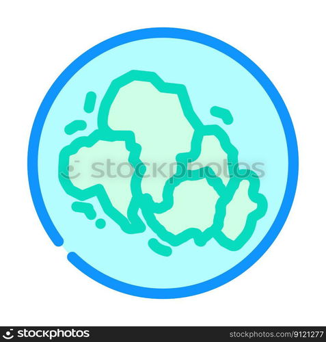 gondwana earth continent map color icon vector. gondwana earth ...