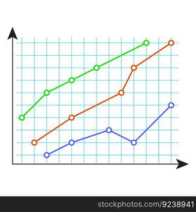 Rise and fall chart. Statistic chart and diagram element, vector ...