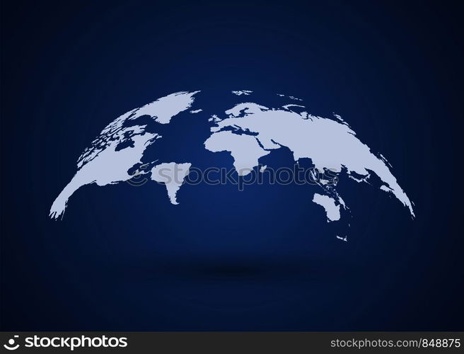 Gray Earth Map. World Map. Wold Map Vector illustration. Gray Globe ...