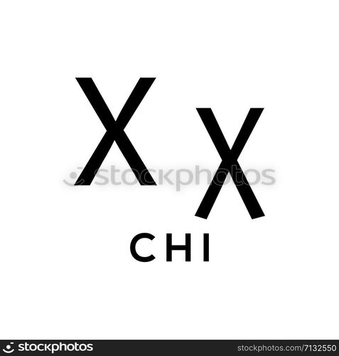 Greek alphabet : Chi signage icon — Stockphotos.com